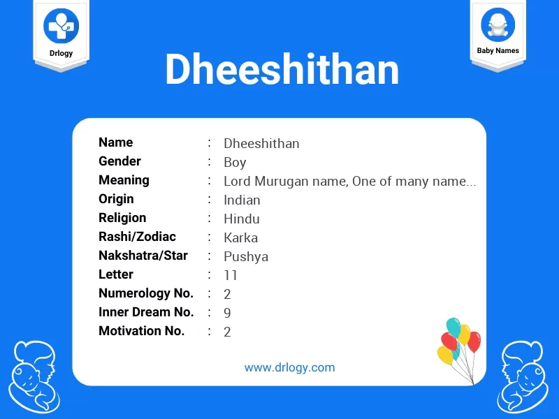 Dheeshithan Name Meaning