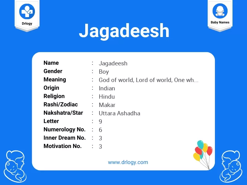 Jagadeesh Name Meaning, Origin, Numerology & Popularity - Drlogy