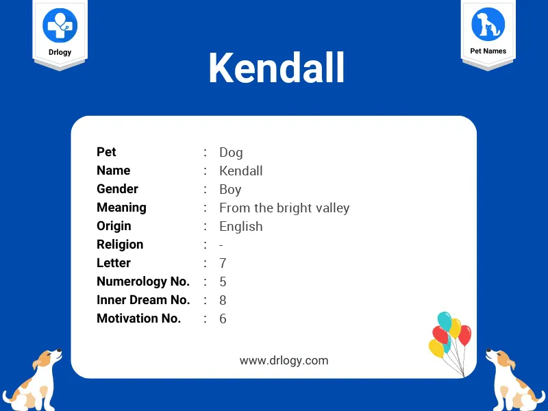 Kendall Dog Name Meaning & Info - Drlogy