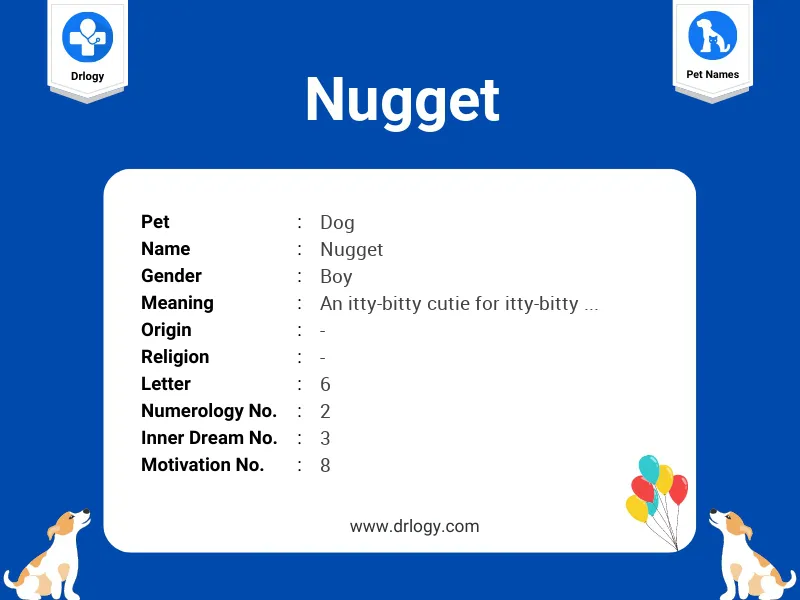 Nugget Dog Name Meaning & Info - Drlogy